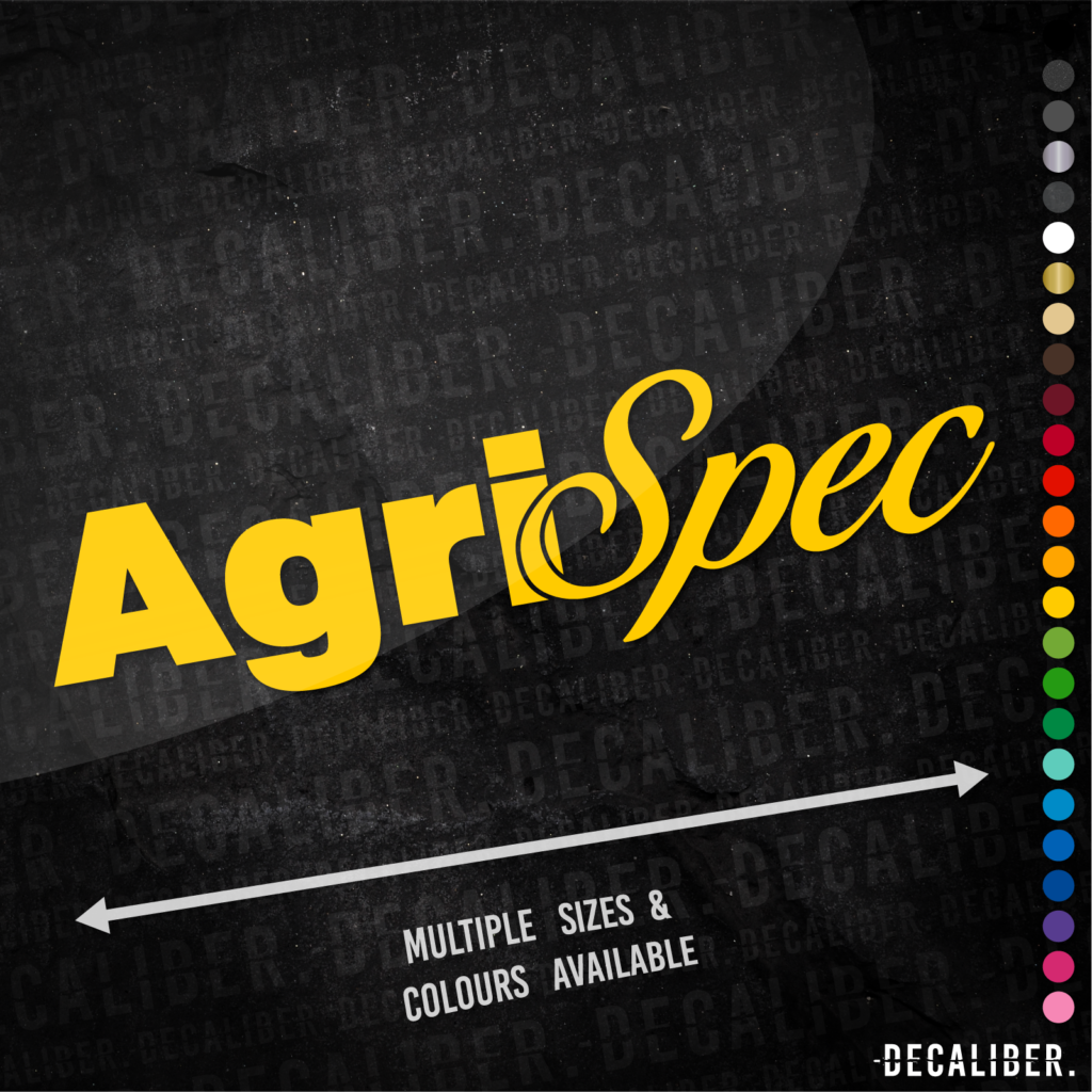 Agri Spec Long 2 Tone Sticker - Decaliber