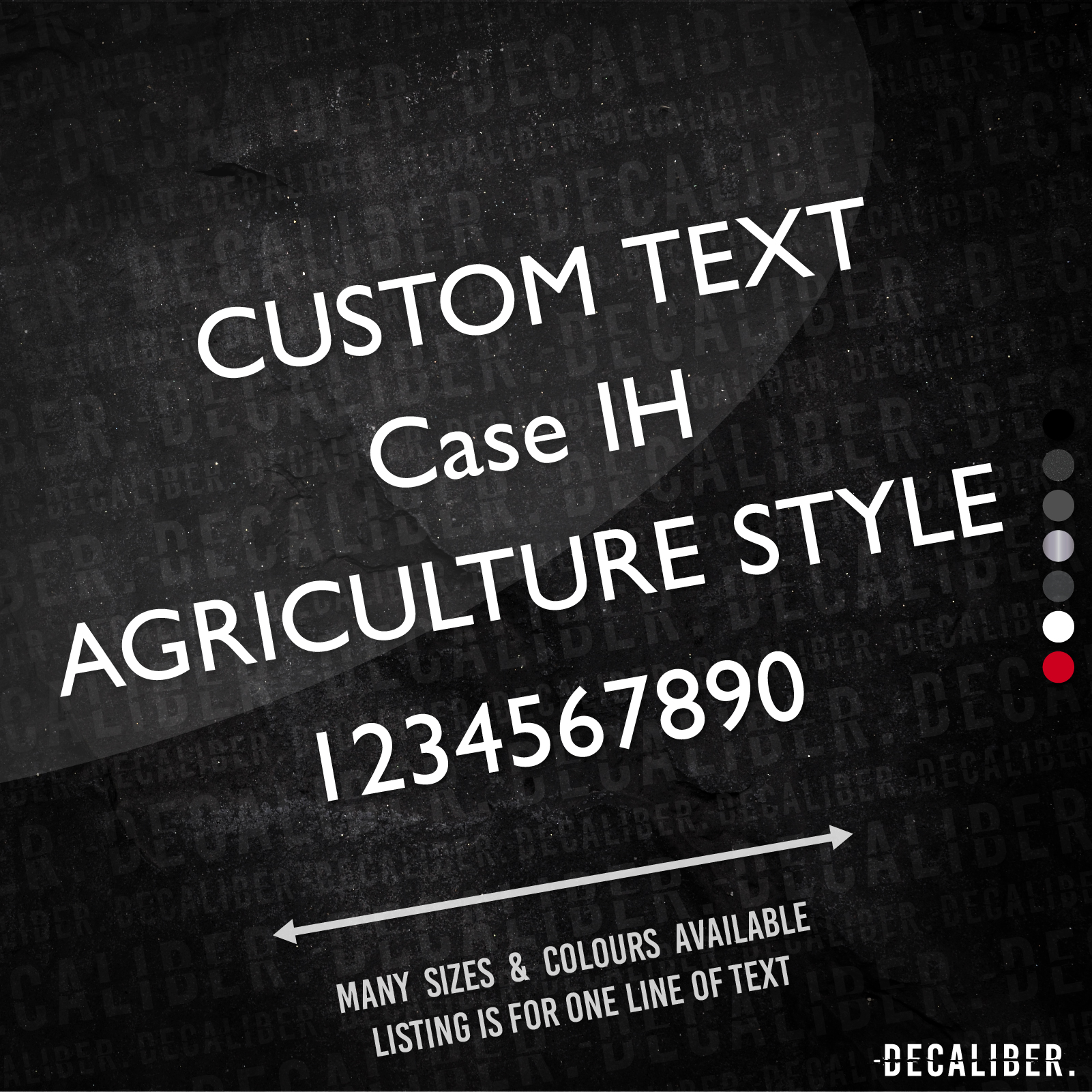 Custom Text Case IH Agriculture Style Sticker - Decaliber