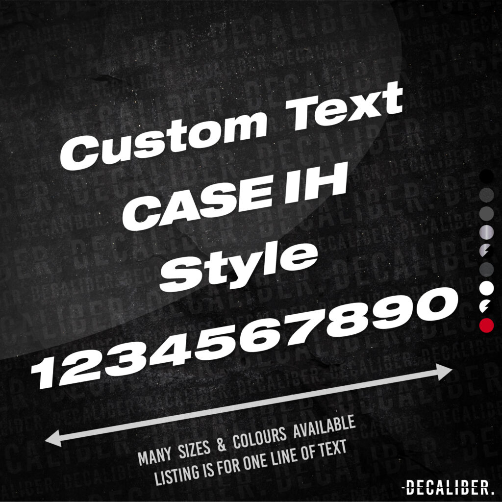 Custom Text Case IH Style Sticker - Decaliber