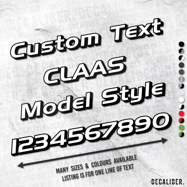 Custom Text Claas Model Style Sticker - Decaliber