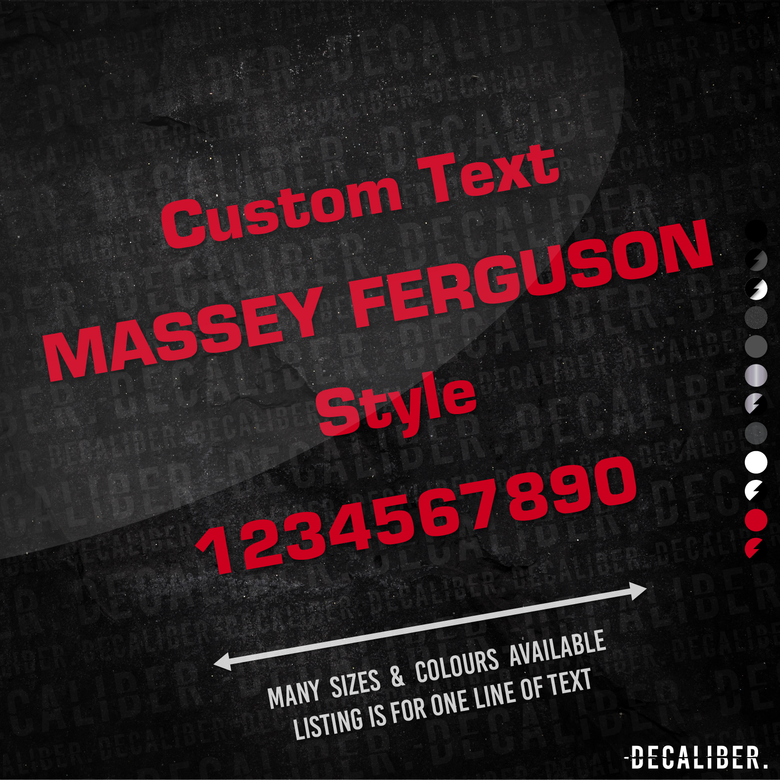 Custom Text Massey Ferguson Style Sticker - Decaliber