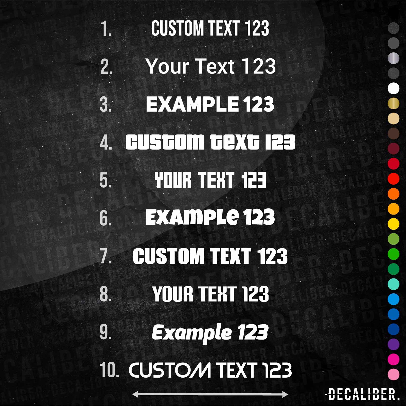 Custom Text Script Style Sticker - Decaliber