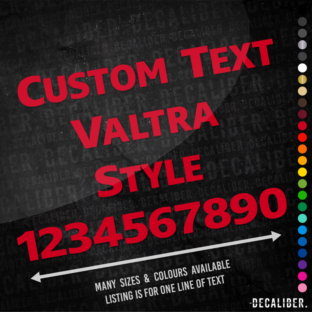 Custom Text Valtra Style Sticker - Decaliber