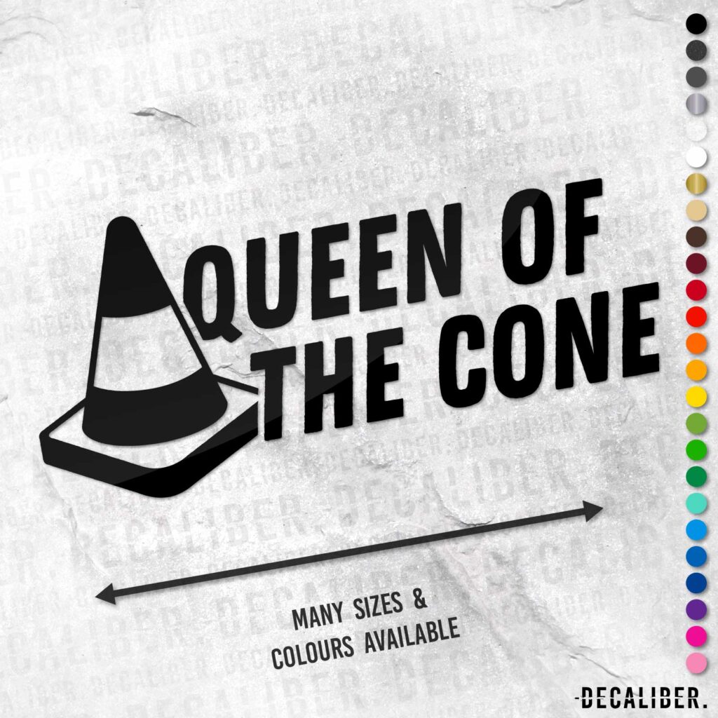 Queen of the Cone Tall 2 Tone Sticker - Decaliber