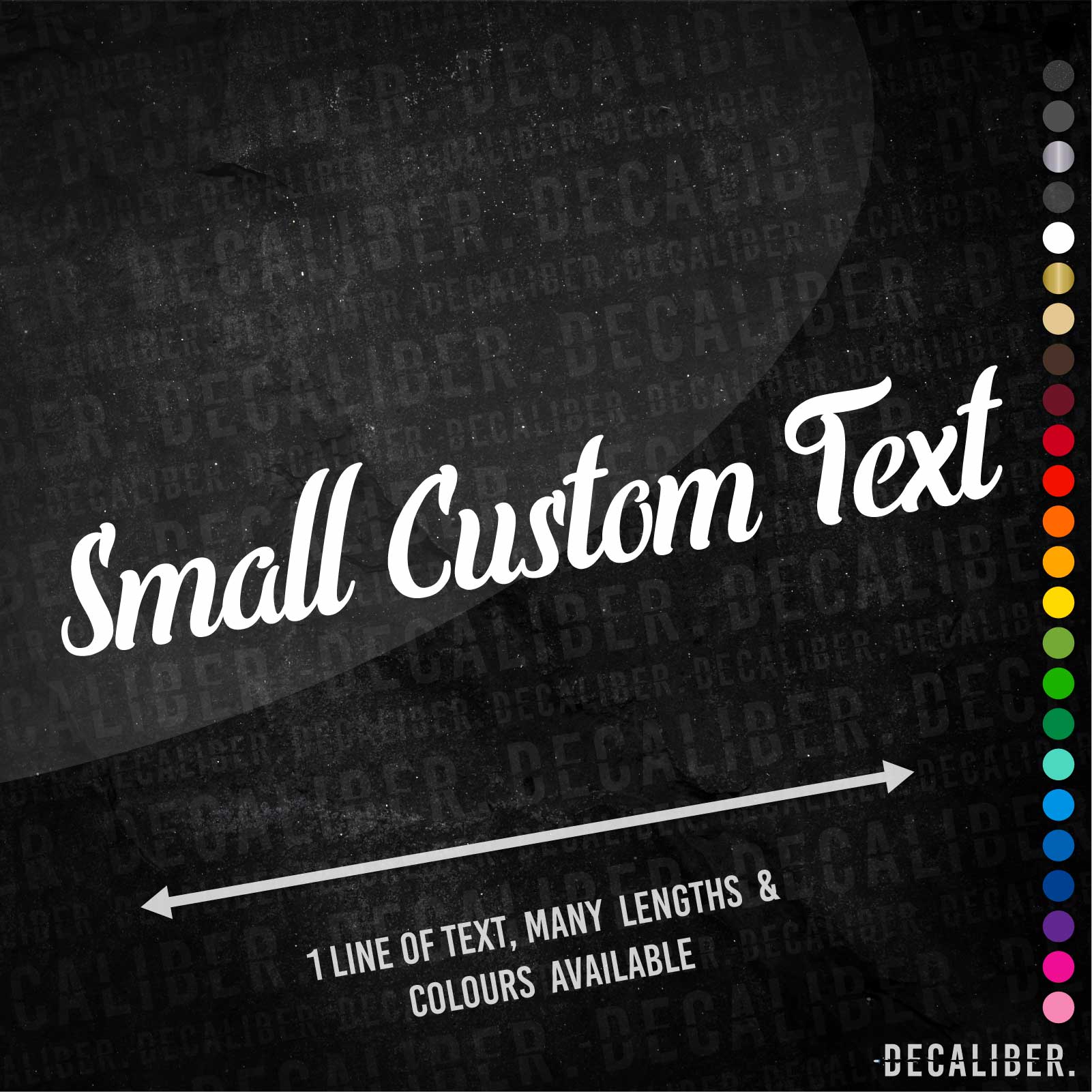 Custom Text Elley Script Style Sticker Small Sizes - Decaliber